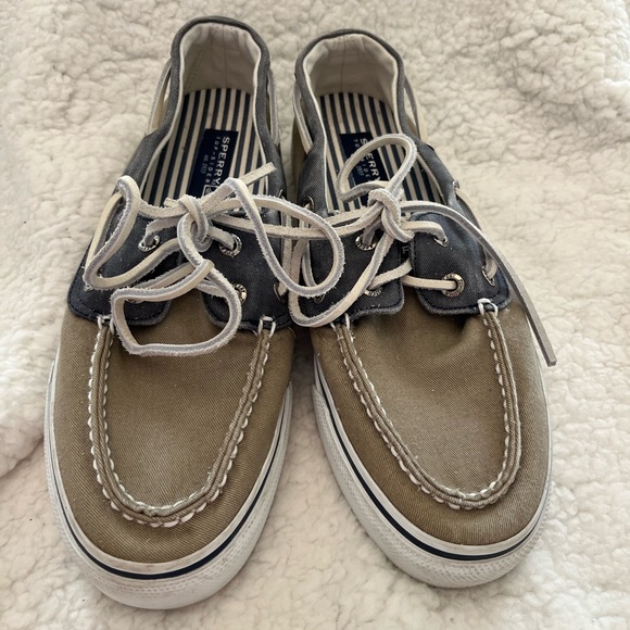 Sperry | Shoes | Mens Sperry Canvas Topsiders Tanblue | Poshmark